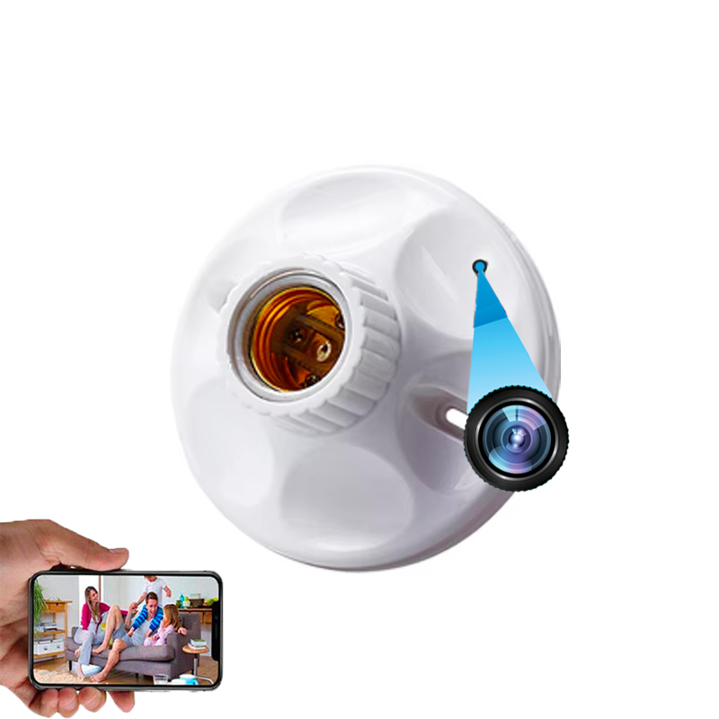 Lamp holder with hidden Wifi mini-camera - PrettyBoxs